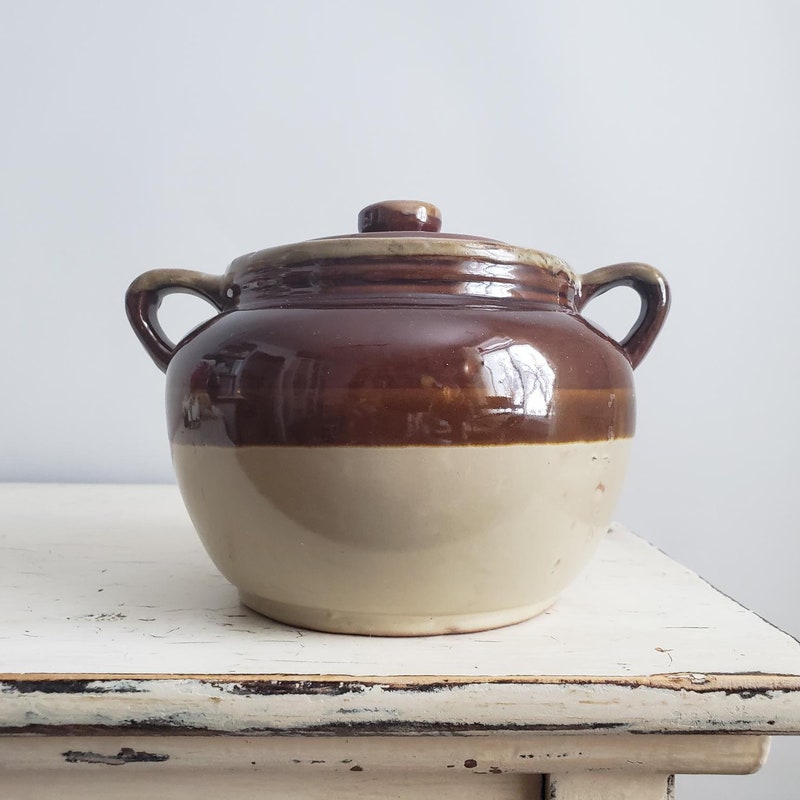 Antique Bean Pot - Etsy