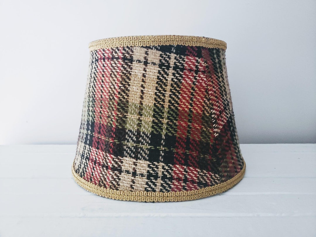 Wool Lampshade, Carrot Pattern in Red, Green, Beige/brown and Black ...