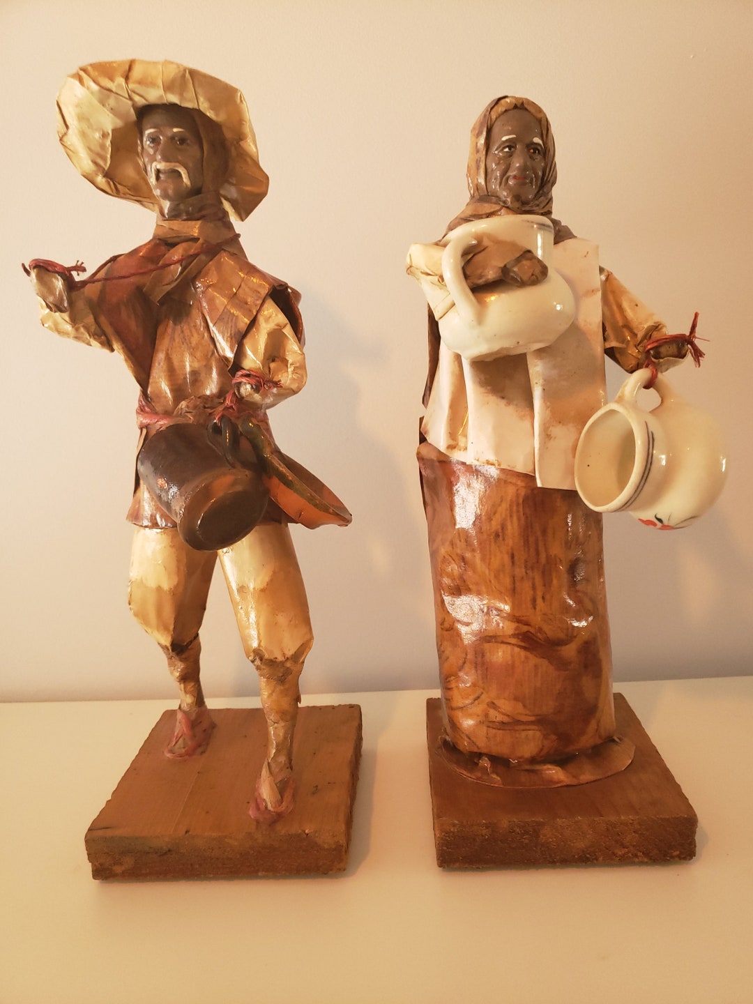 Mexican Figurines in Paper Mache Vintage Popular Art/folk - Etsy