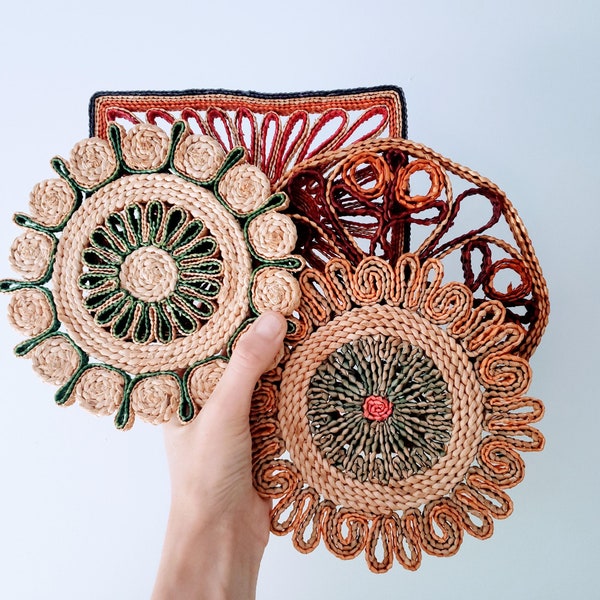 Straw Trivets - Etsy