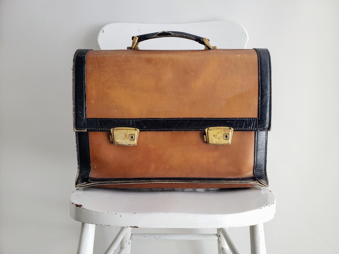Old Cowhide Briefcase - Etsy