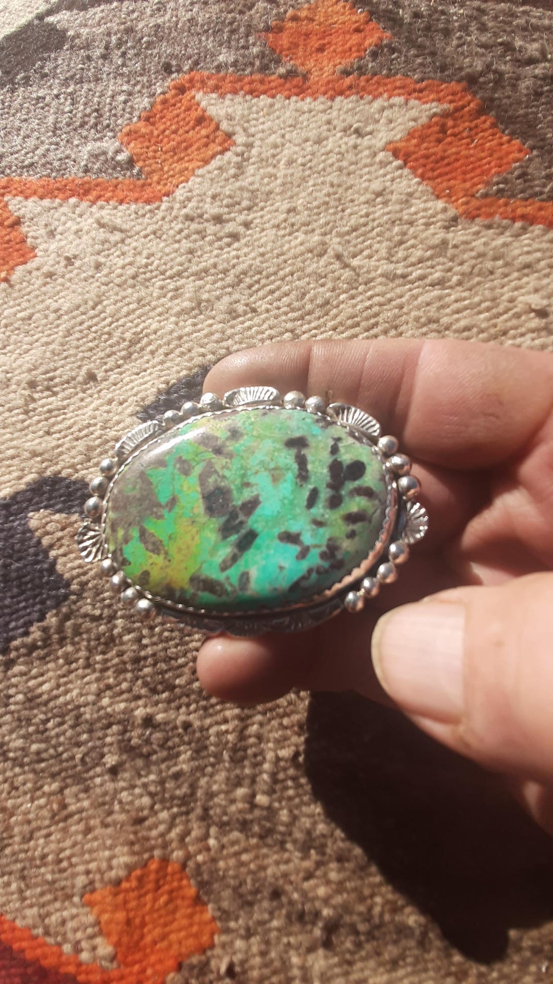 3 " Sterling Silver Natural Blue Kingman Slab Turquoise Belt Buckle by ...