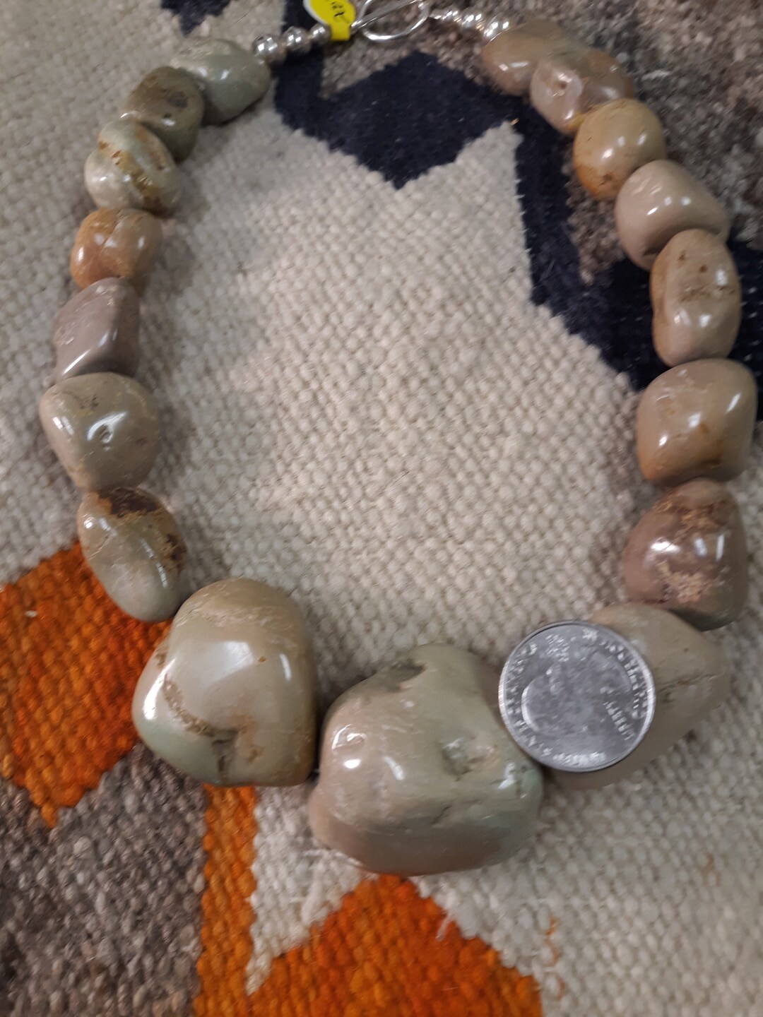 16 " Huge Massive Wilma Flintstone Southwestern Natural Green Turquoise ...