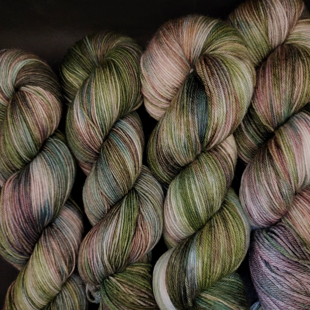 Hand Dyed Yarn Fingering Sock the Forest for the Trees Superwash 85/15 Merino/nylon or MCN ...