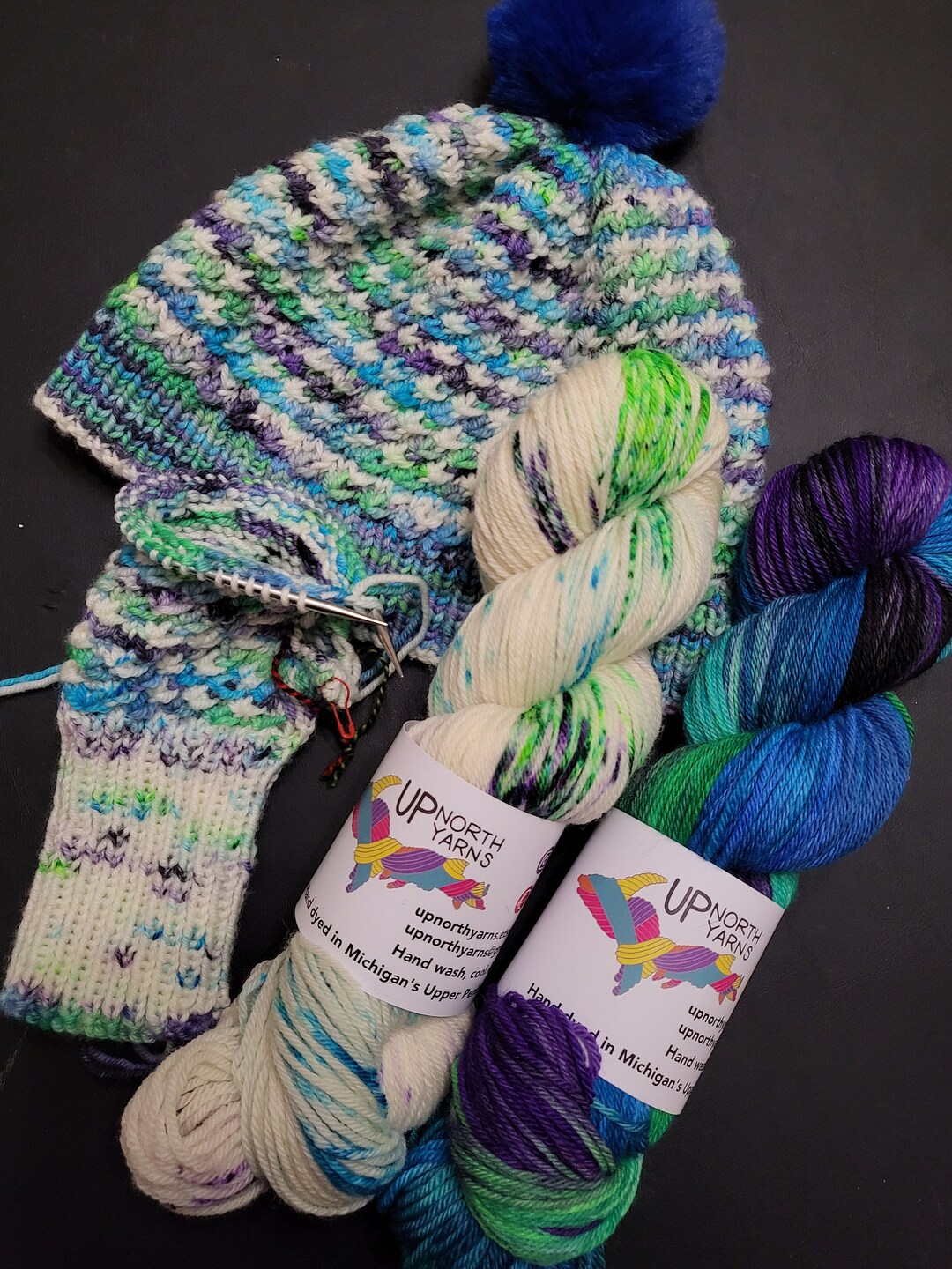 Hand Dyed Yarn: Morning Glories, Speckled Jewels - Merino SW Sock or DK ...