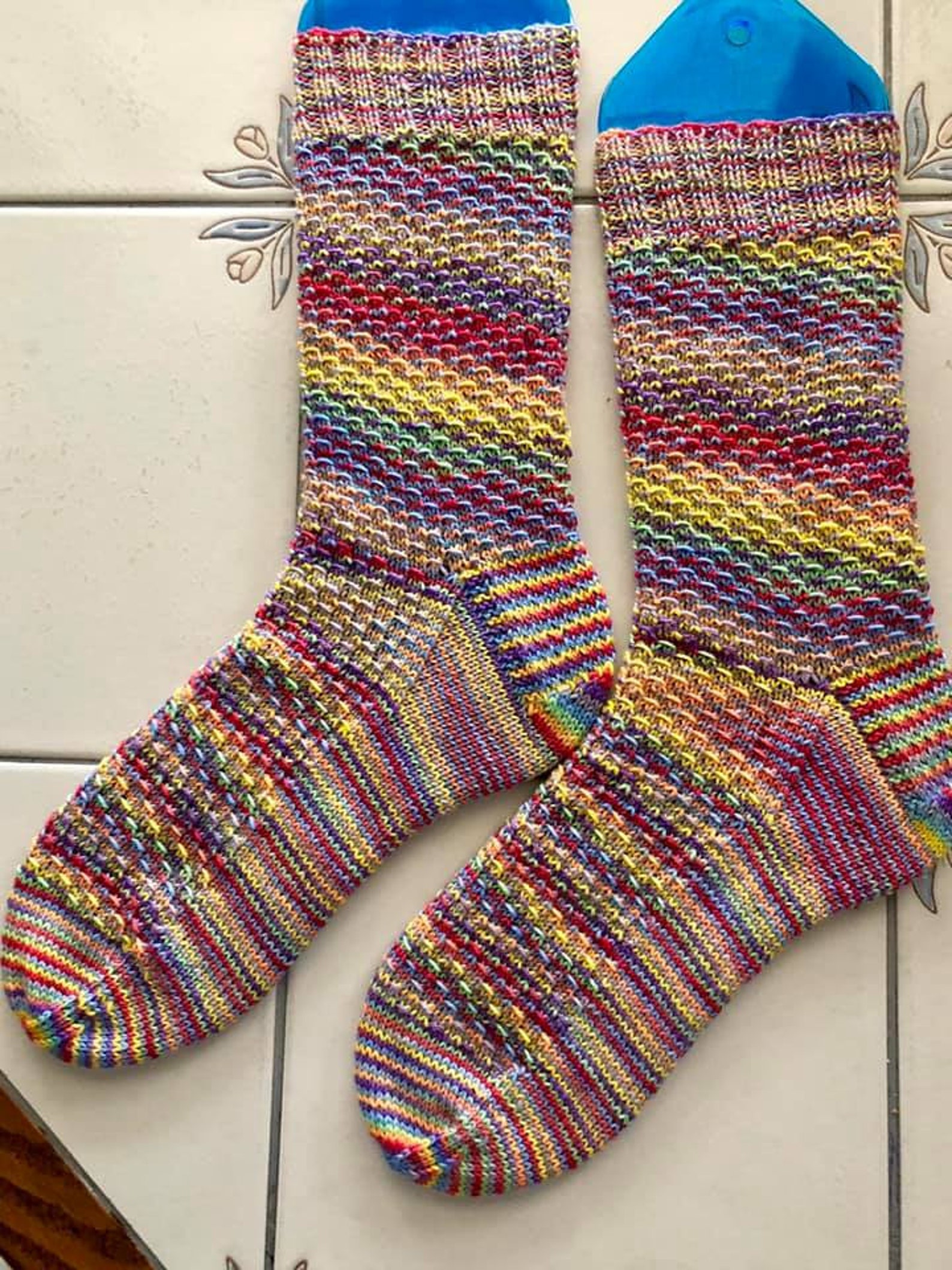 Hand Dyed Yarn Rainbow Sock Fingering ROY G BIV 100g | Etsy