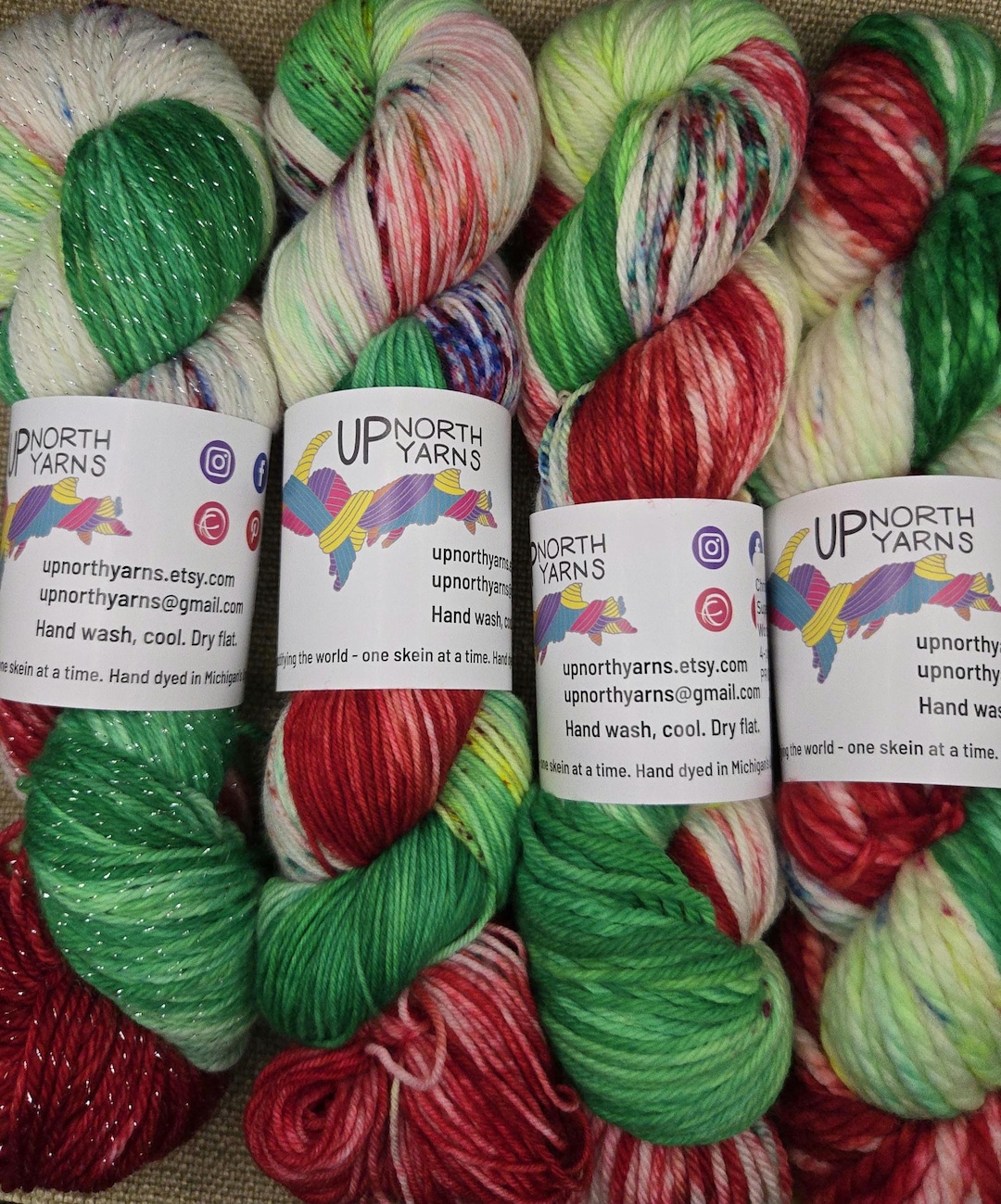 Hand Dyed Yarn: Christmas Cookie Sprinkles - Several SW Merino Blends ...