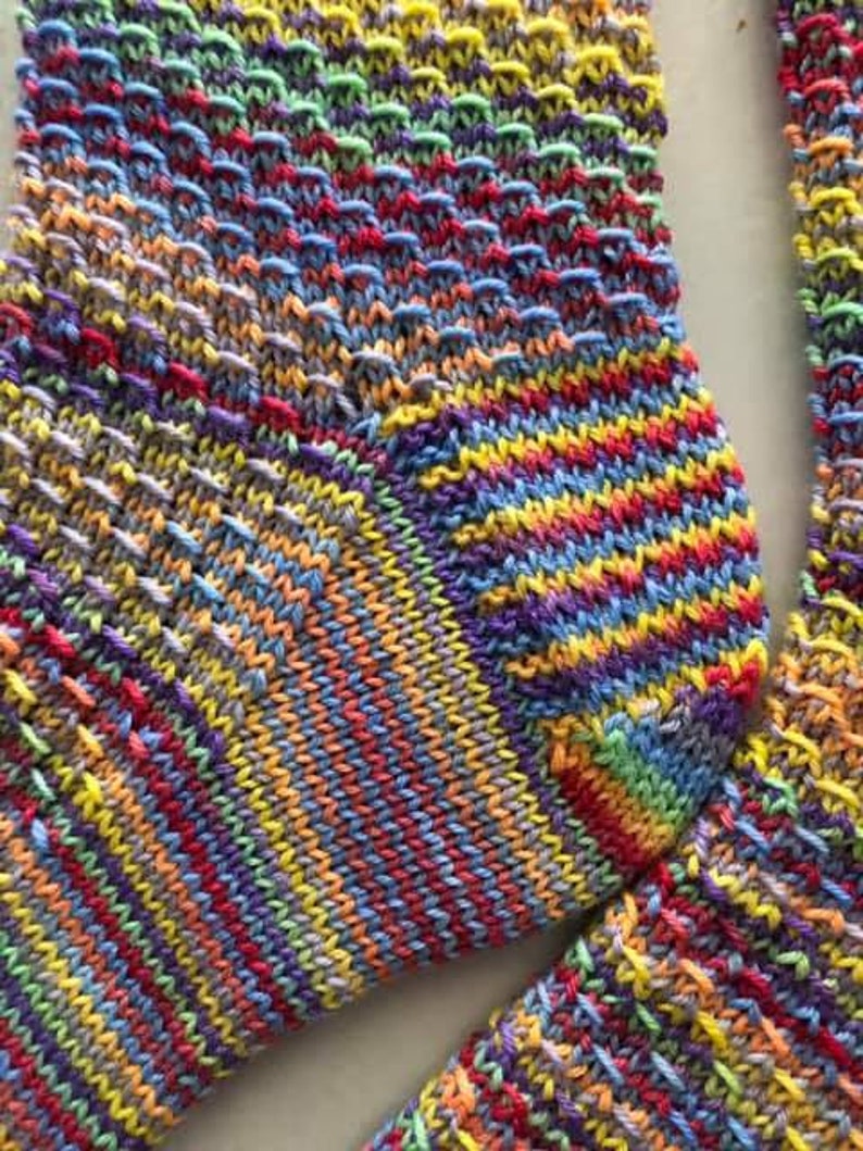 Hand Dyed Yarn Rainbow Sock Fingering ROY G BIV 100g - Etsy