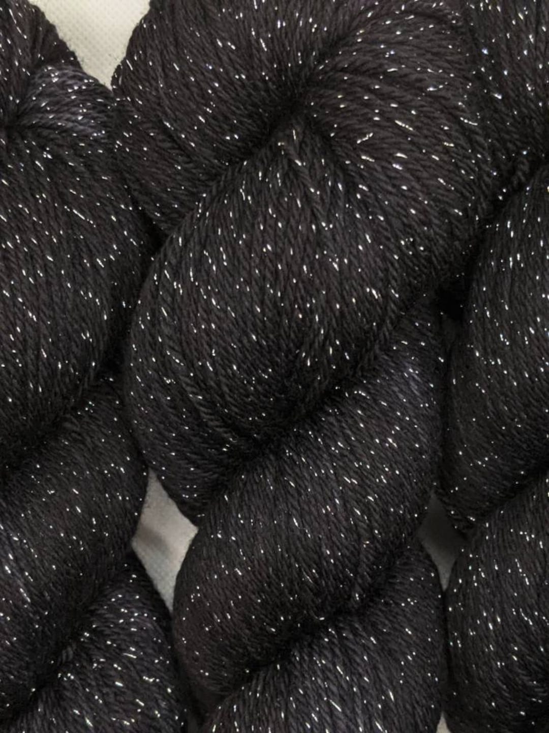 Jet Black Hand Dyed Yarn: Superwash Merino Wool Blend - Etsy