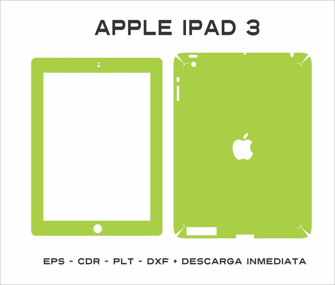 Apple iPad 3 Skin Template - Skin Cut Template - Vector SVG Cutting ...