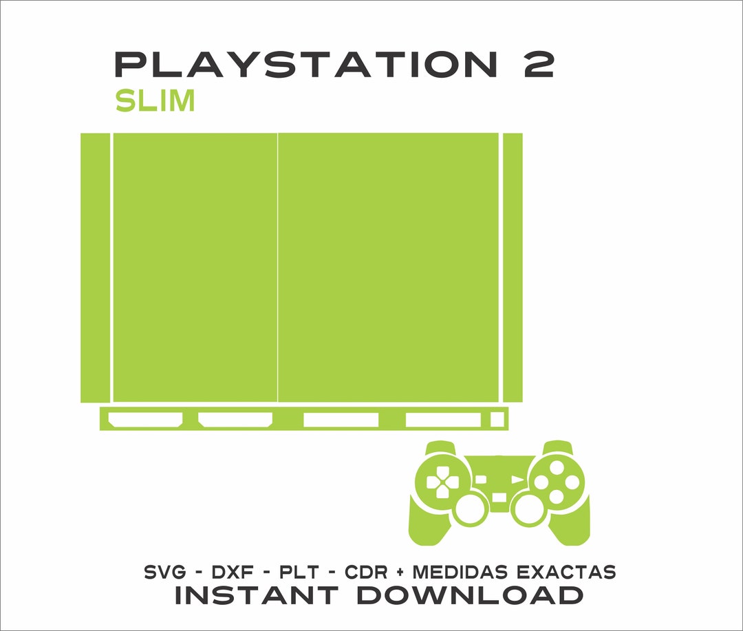 Cut File Playstation 2 Control Skin Cut Template Vector PS2 Skin ...