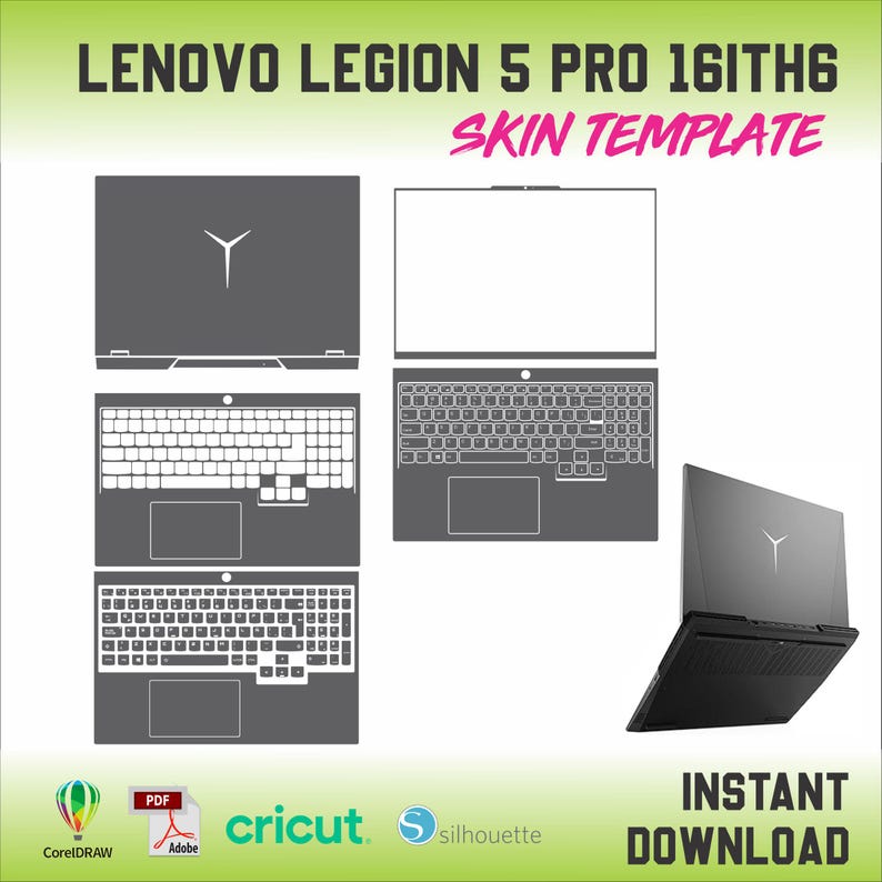 Lenovo Legion 5 Pro 16ITH6 16" Laptop Skin Cutting Template - Etsy