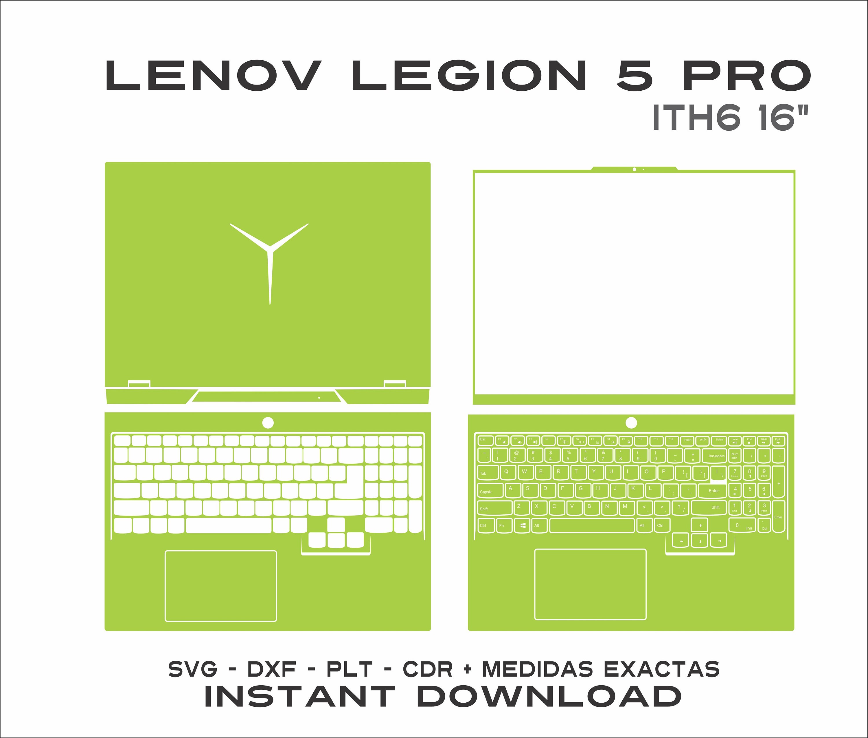 Laptop Skin Template Lenovo Legion 5 Pro Ith6 16" Skin Template Vector ...