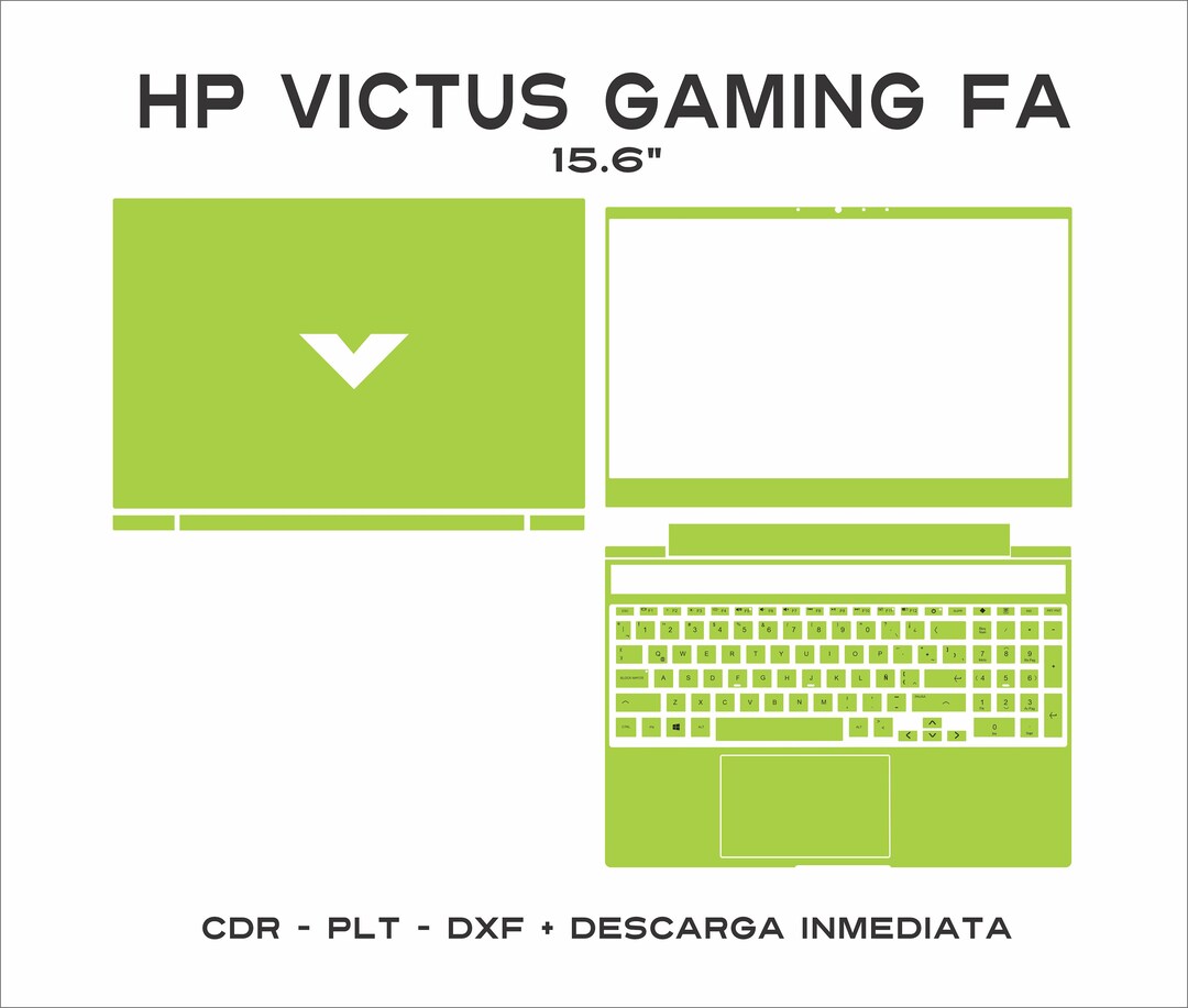 Laptop Skin Cutting Template Hp Victus Gaming FA 15.6 Skin Cut Template ...