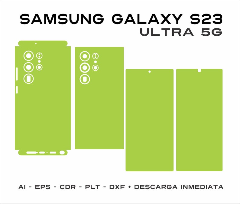 Skin Cutting Template Samsung Galaxy S23 ULTRA 5G Skin Vector Full Die ...