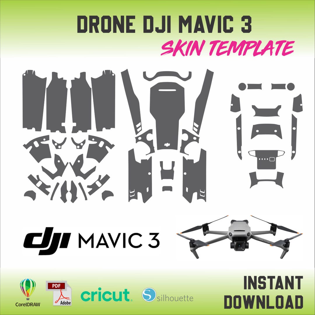DJI Mavic 3 Skin Cut Template Vector - Etsy