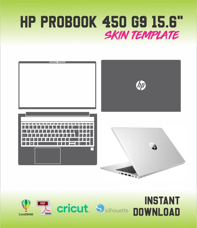 Skin Cut HP Probook 450 G9 15.6 Template - Etsy