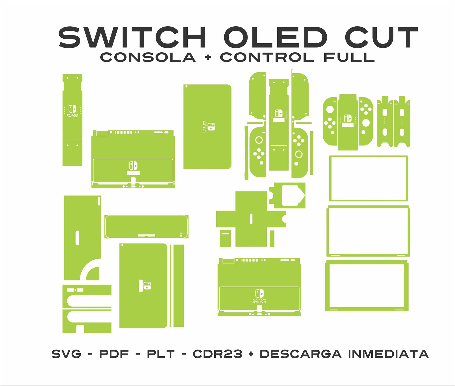 Skin Cut Template Switch Oled Cut Template Skin Complete - Etsy