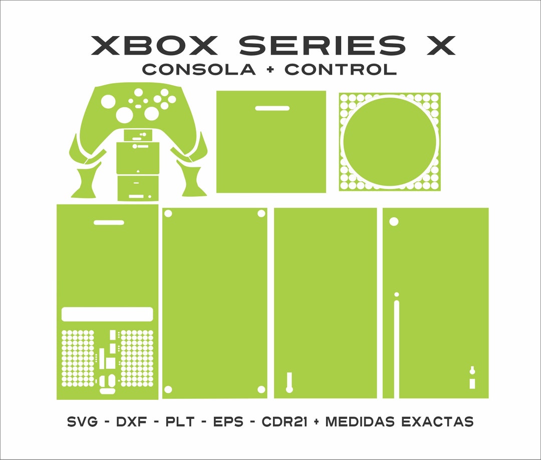 Xbox Series X Cut File Complete + Control Skin Cut Template Vector Skin ...