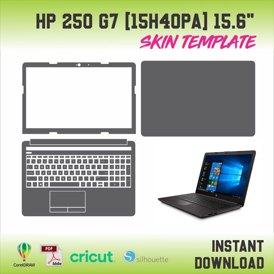 HP 250 G7 (15H40PA) 15.6" Laptop Skin Cutting Template - Etsy