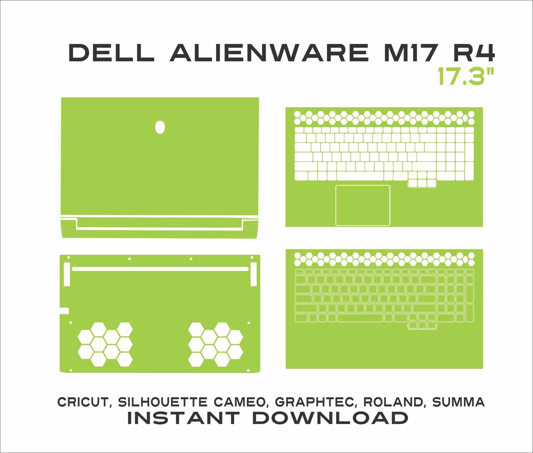 Dell Alienware M17 R4 17.3 Laptop Skin Cut Template - Etsy