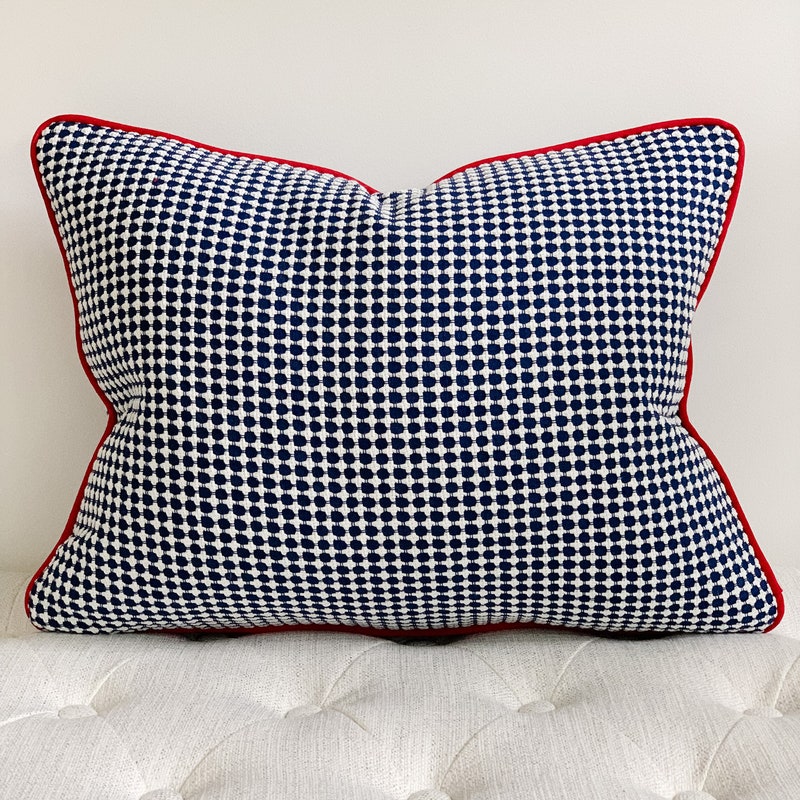 Red and Blue Pillow - Etsy
