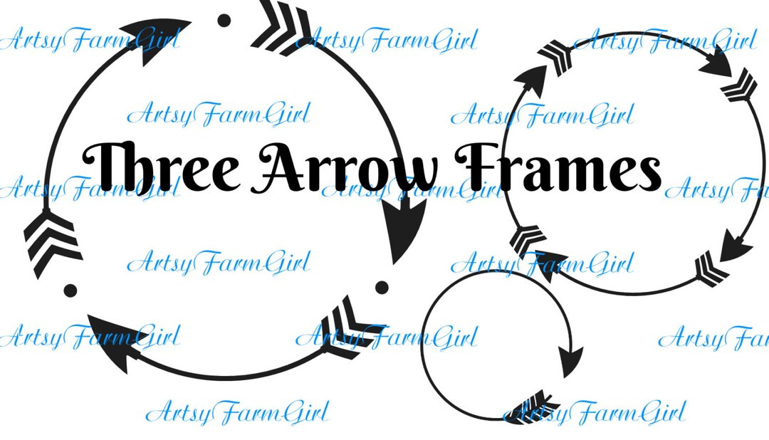 Circle Arrow Frames SVG INSTANT DOWNLOAD - Etsy
