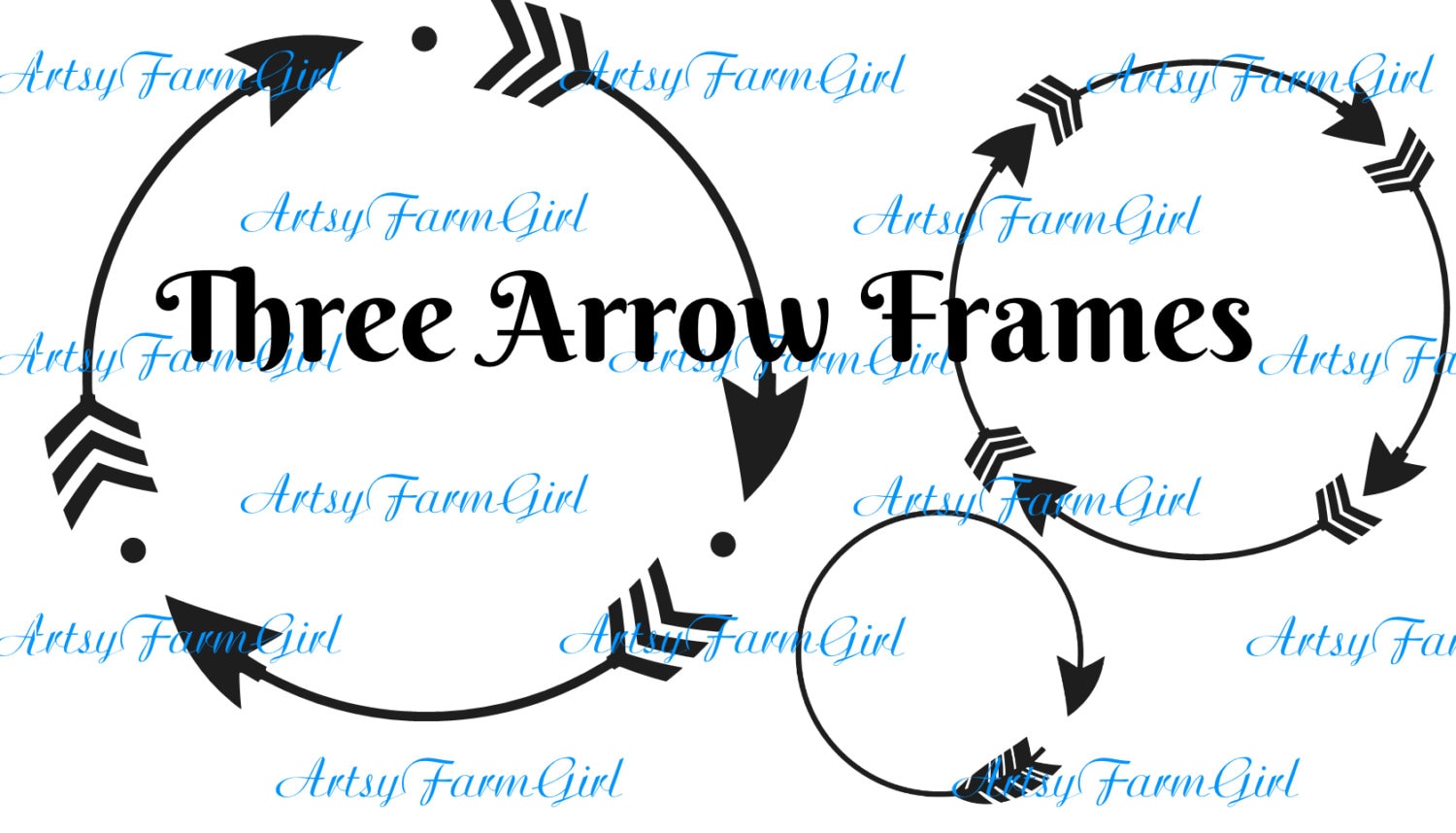 Circle Arrow Frames SVG INSTANT DOWNLOAD - Etsy