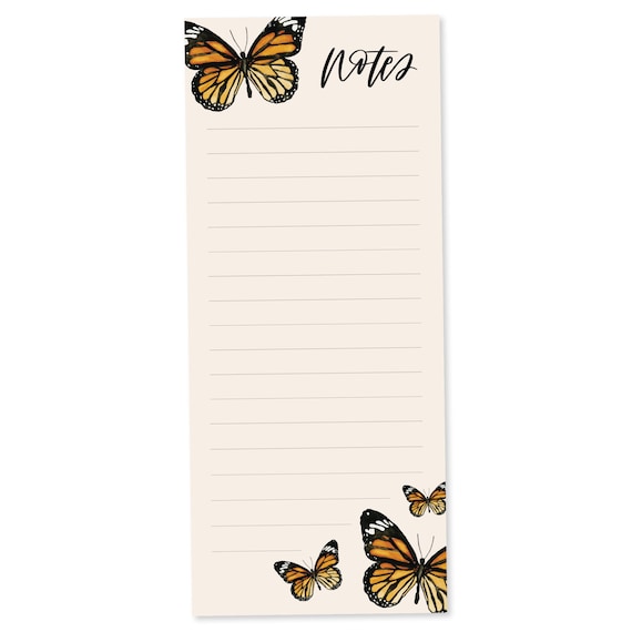 Butterfly Notepad / To-do List Notepad / Watercolor Butterfly | Etsy