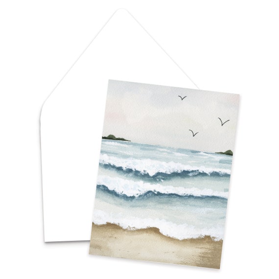 Relaxing Watercolor Landscape Greeting Cards / Landscape - Etsy