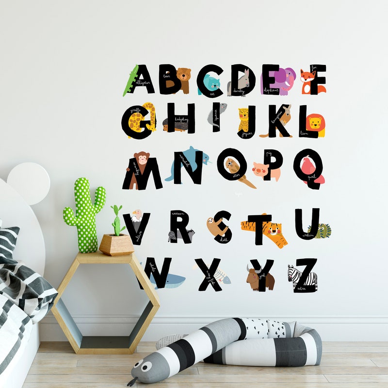 Alphabet Wall Decal - Etsy