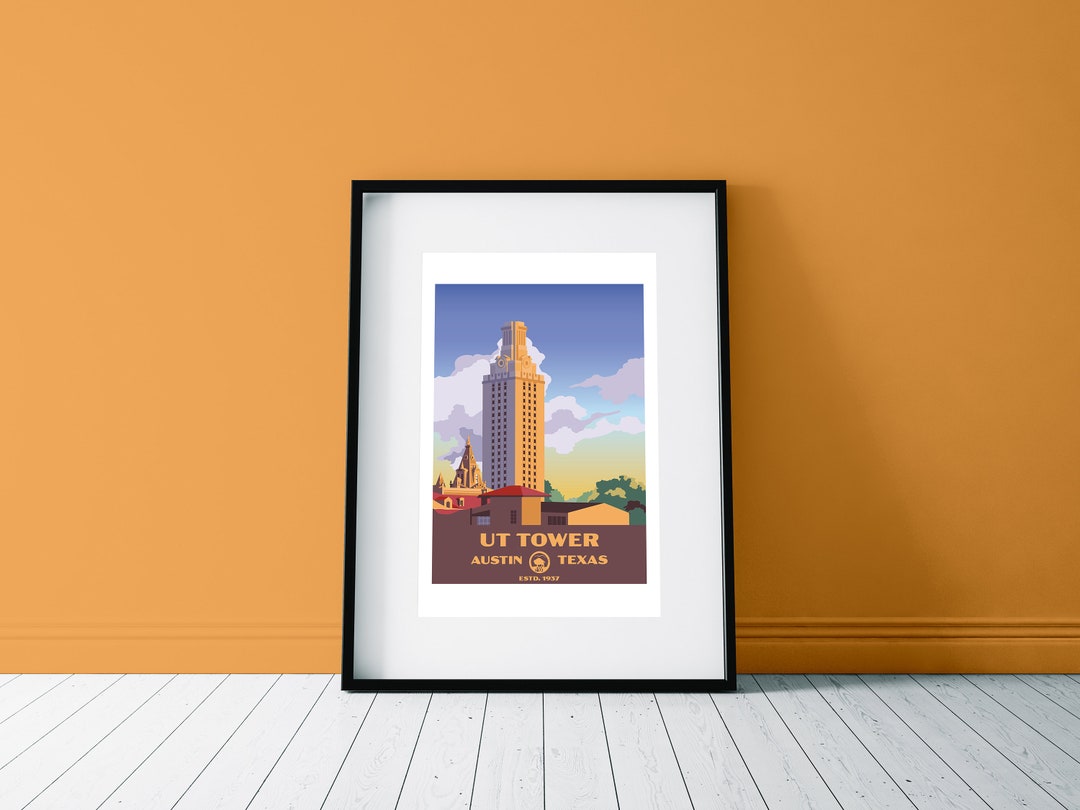 UT Tower Poster, Austin Texas - Etsy