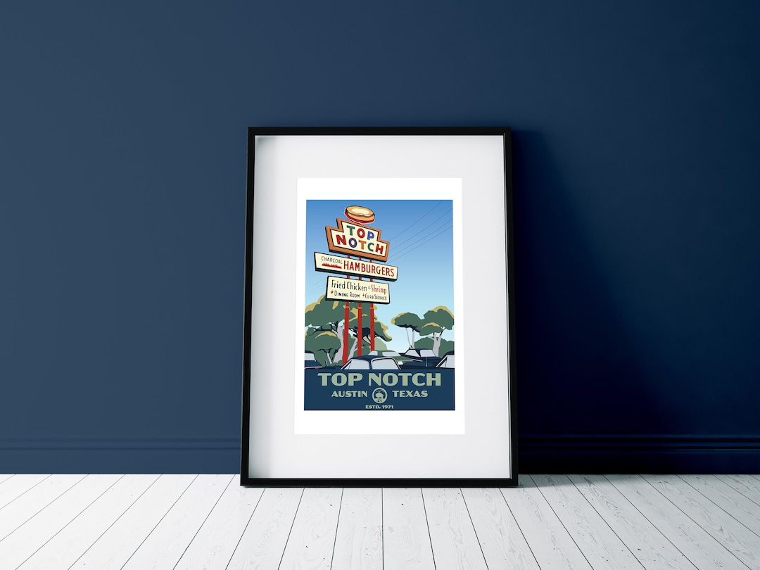 Top Notch Poster, Austin Texas - Etsy