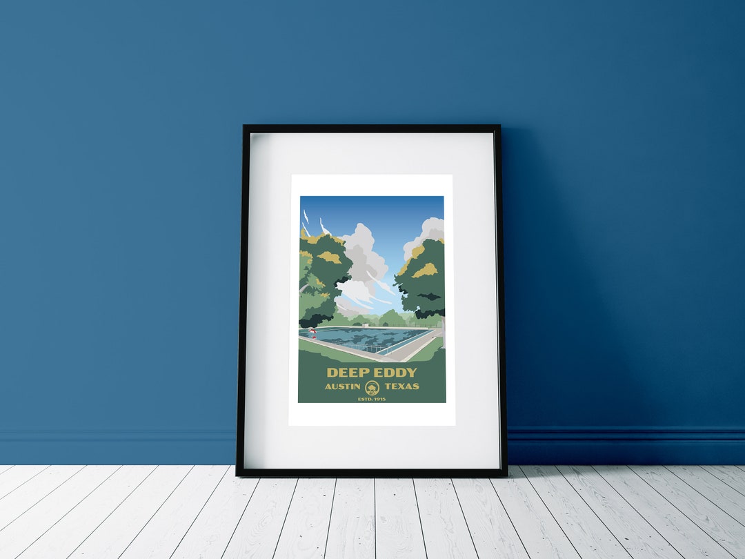 Deep Eddy Poster, Austin Texas - Etsy