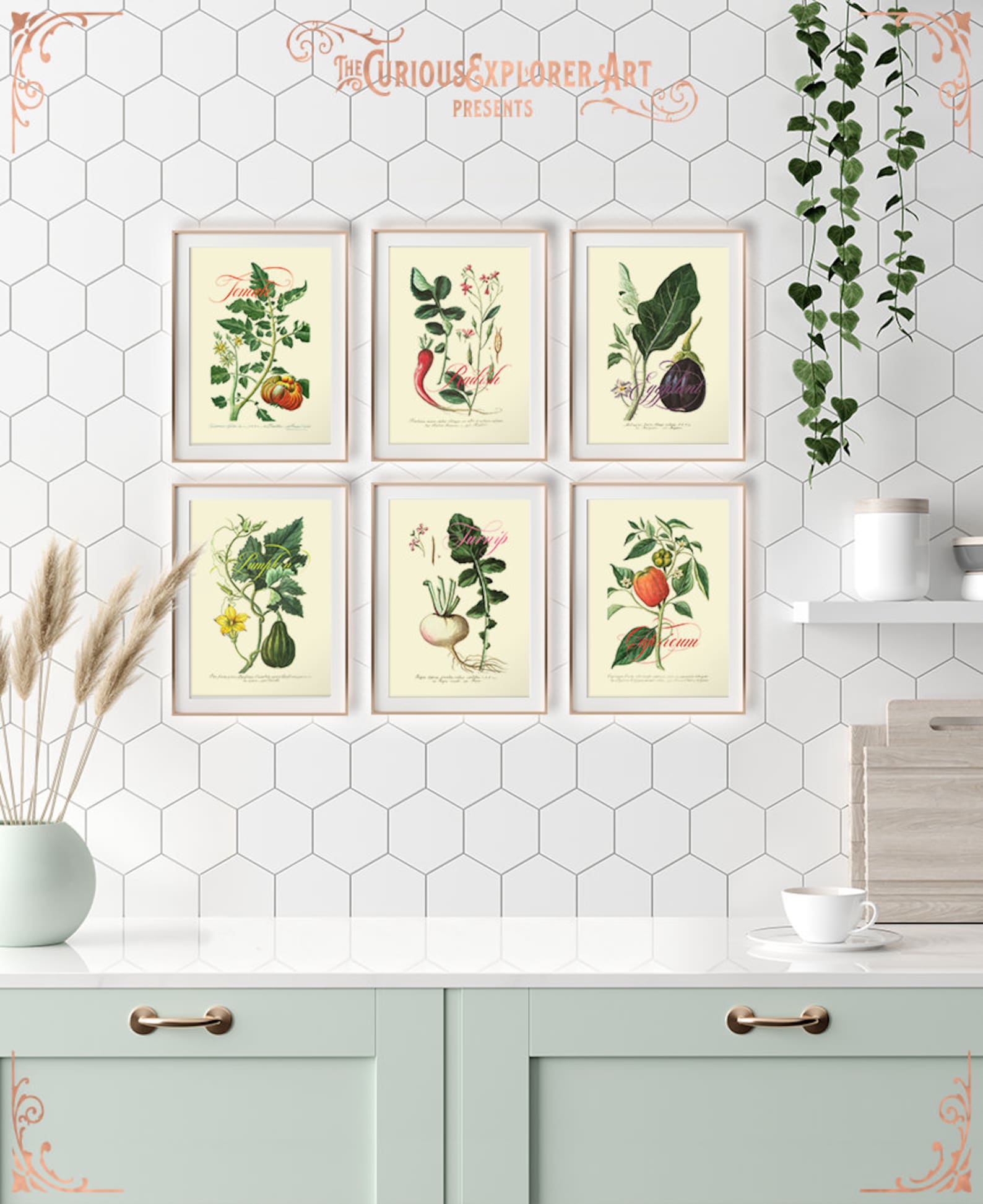 Vegetable Print Botanical Print Vegan Print Botanical Wall - Etsy