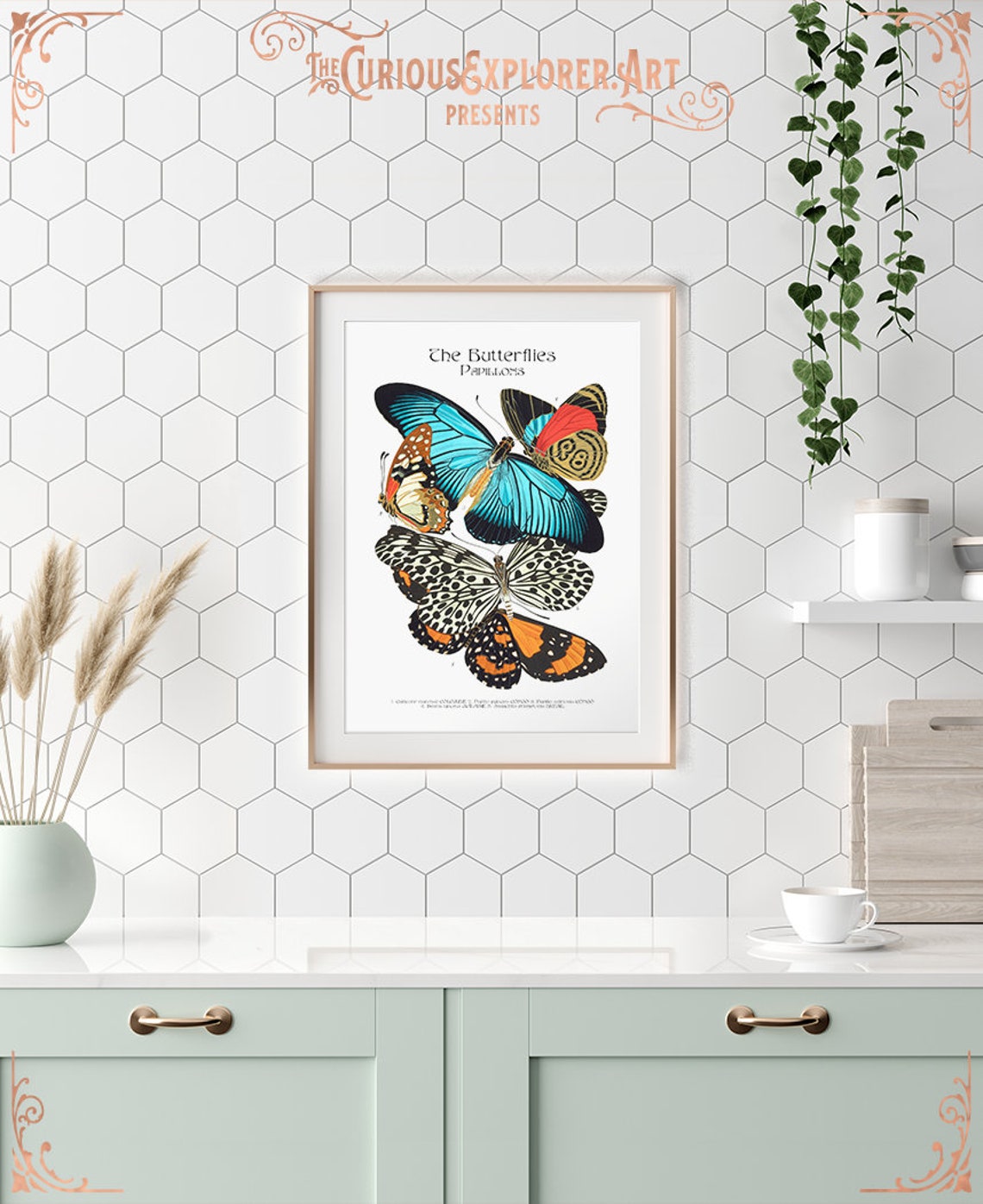 Blue Butterfly Print Butterflies Posters Prints Gift for | Etsy