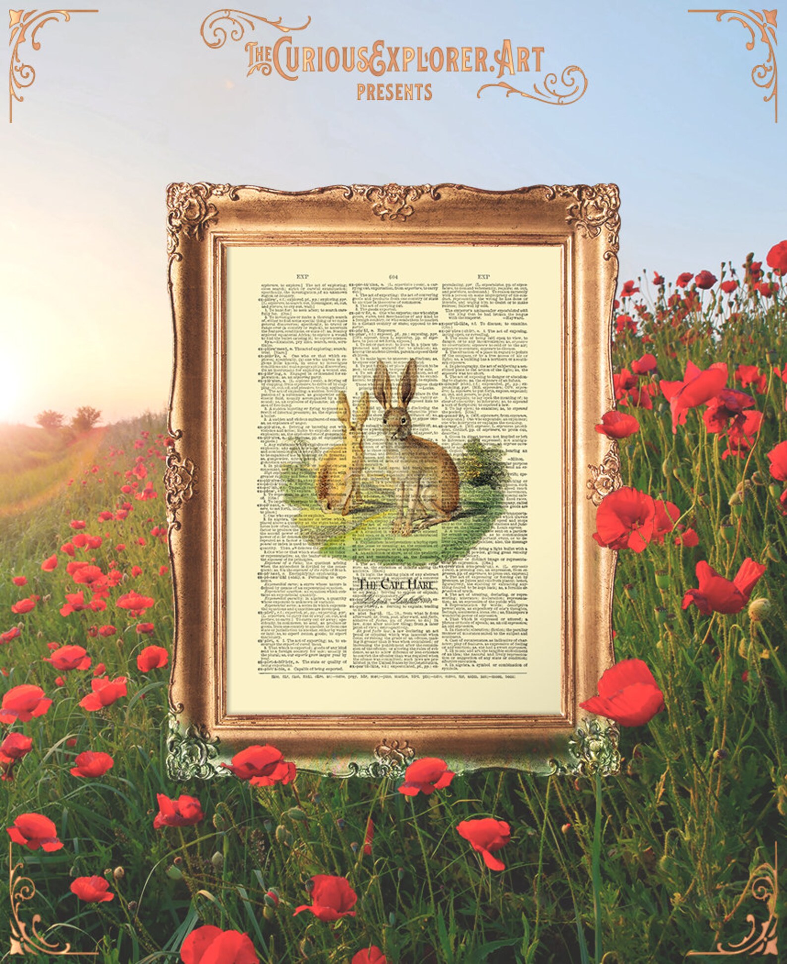 Hare Art Poster Cool Animal Poster Hare Brother Gift Animal | Etsy