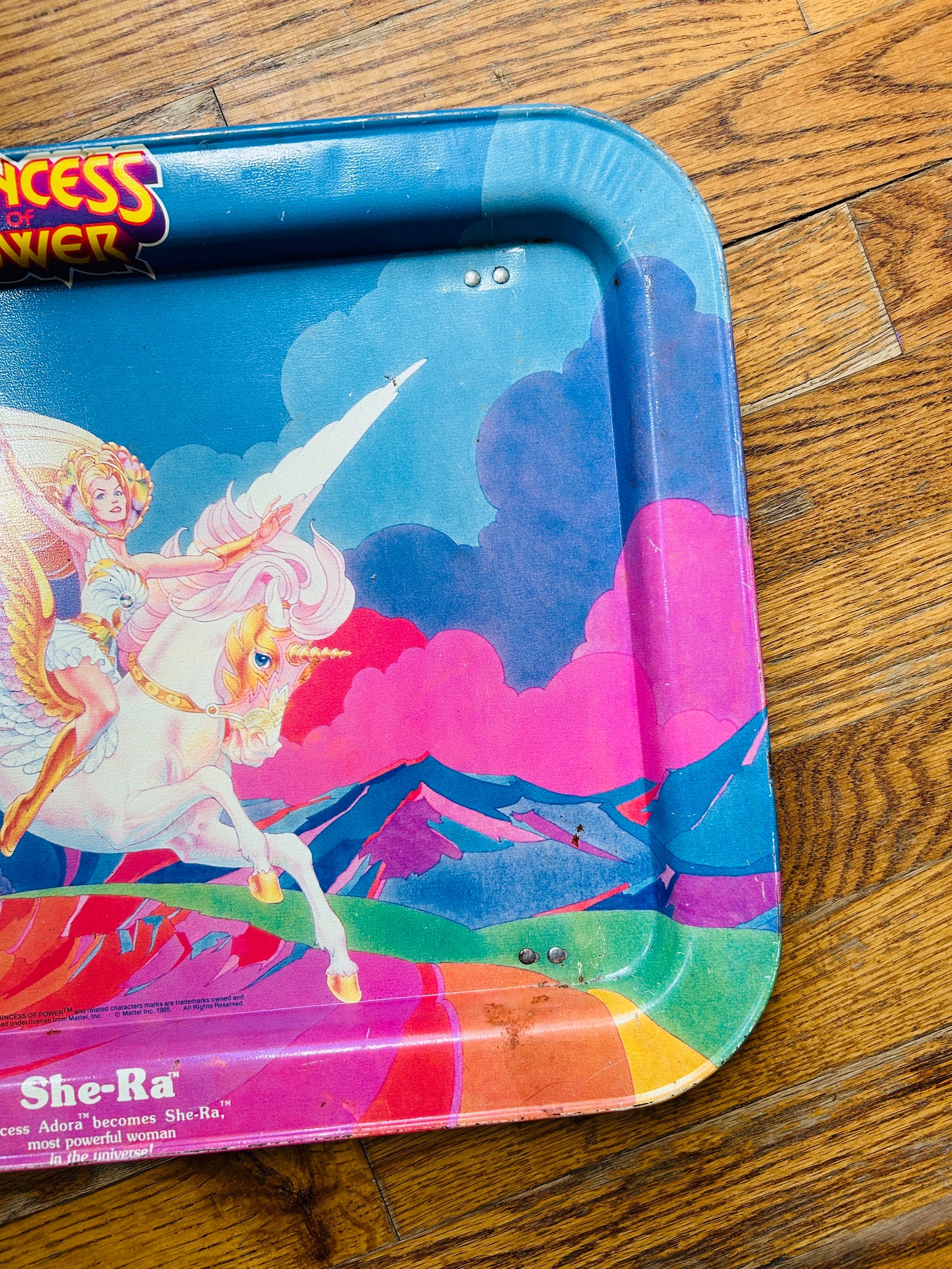 Vintage Mattel Inc 1985 Princess of Power She-ra Princess Adora Metal ...