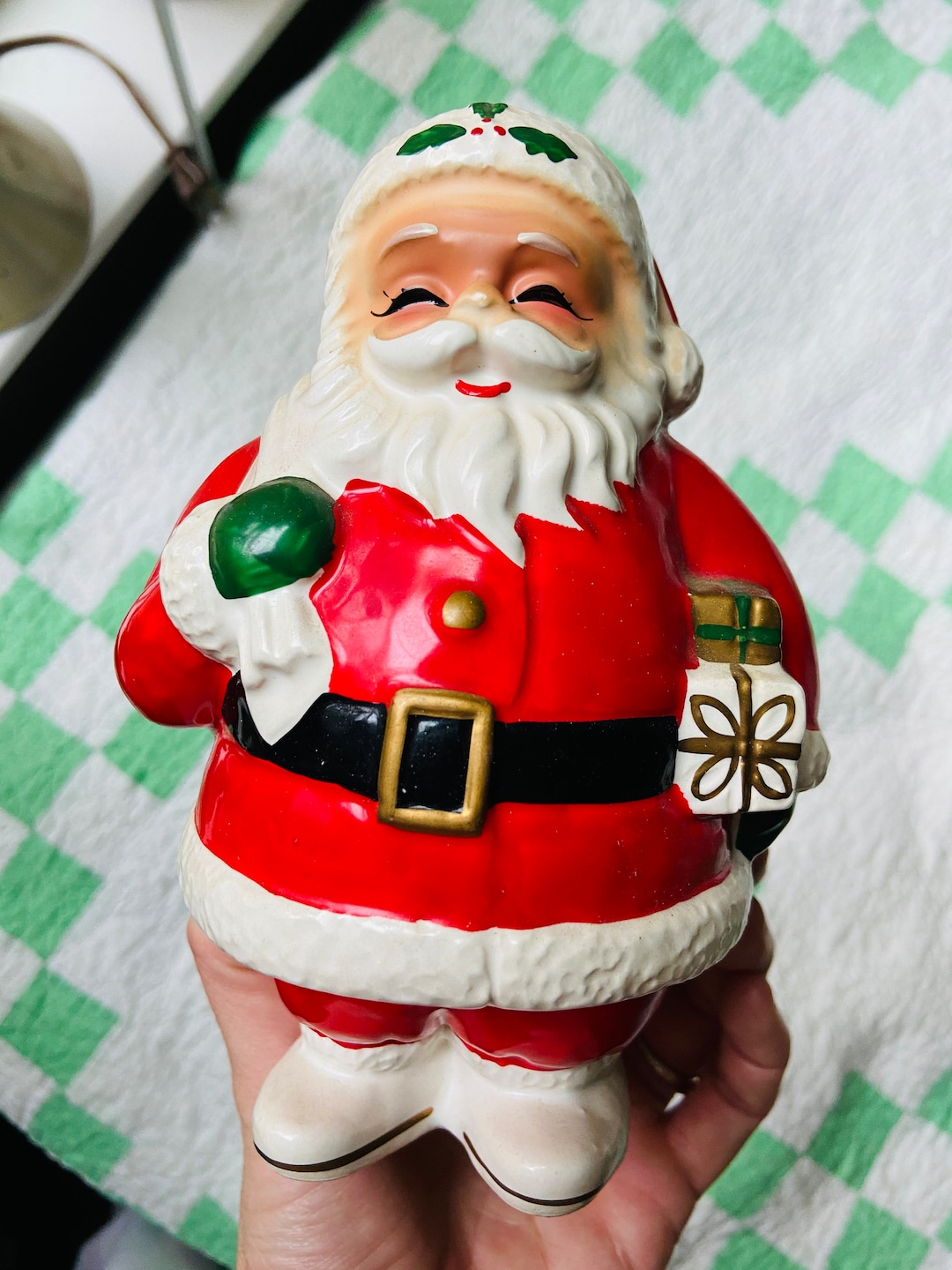 Vintage Napco Santa Christmas Planter Kitschmas - Etsy