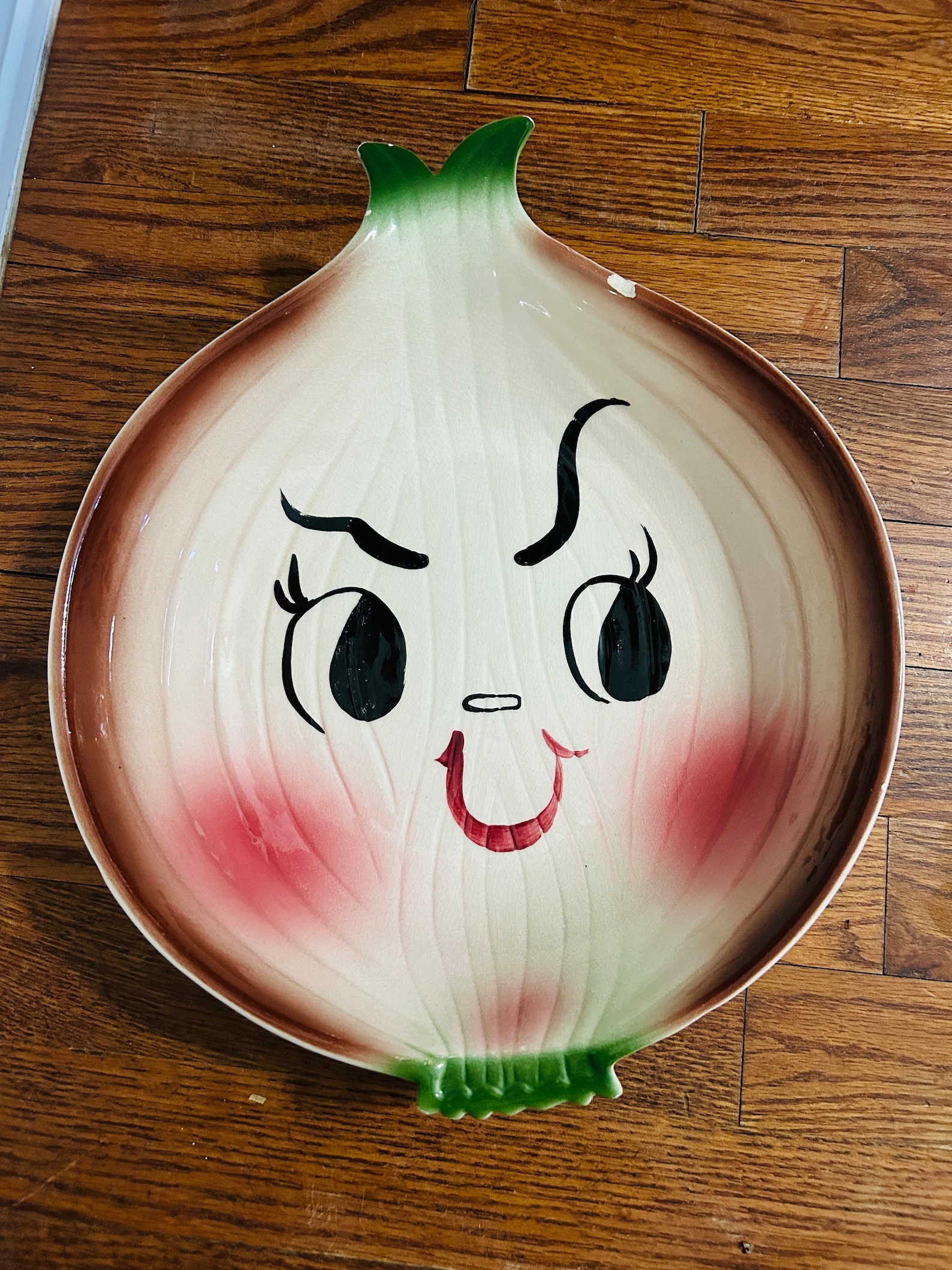 Vintage Deforest of California Hand Painted Onion Serving Dish Bowl ...