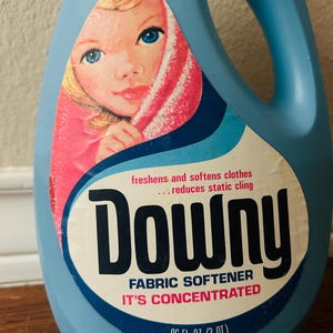 Vintage 1960 S Downy Fabric Softener Bottle Vintage Advertisement Etsy