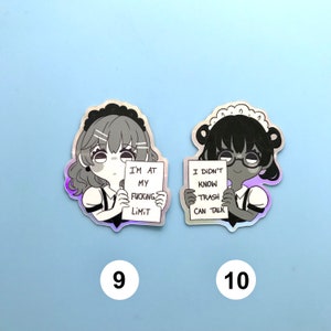 Menhera Sticker Yami Kawaii Yamikawaii Maid Dishwaterproof Holo Sticker ...