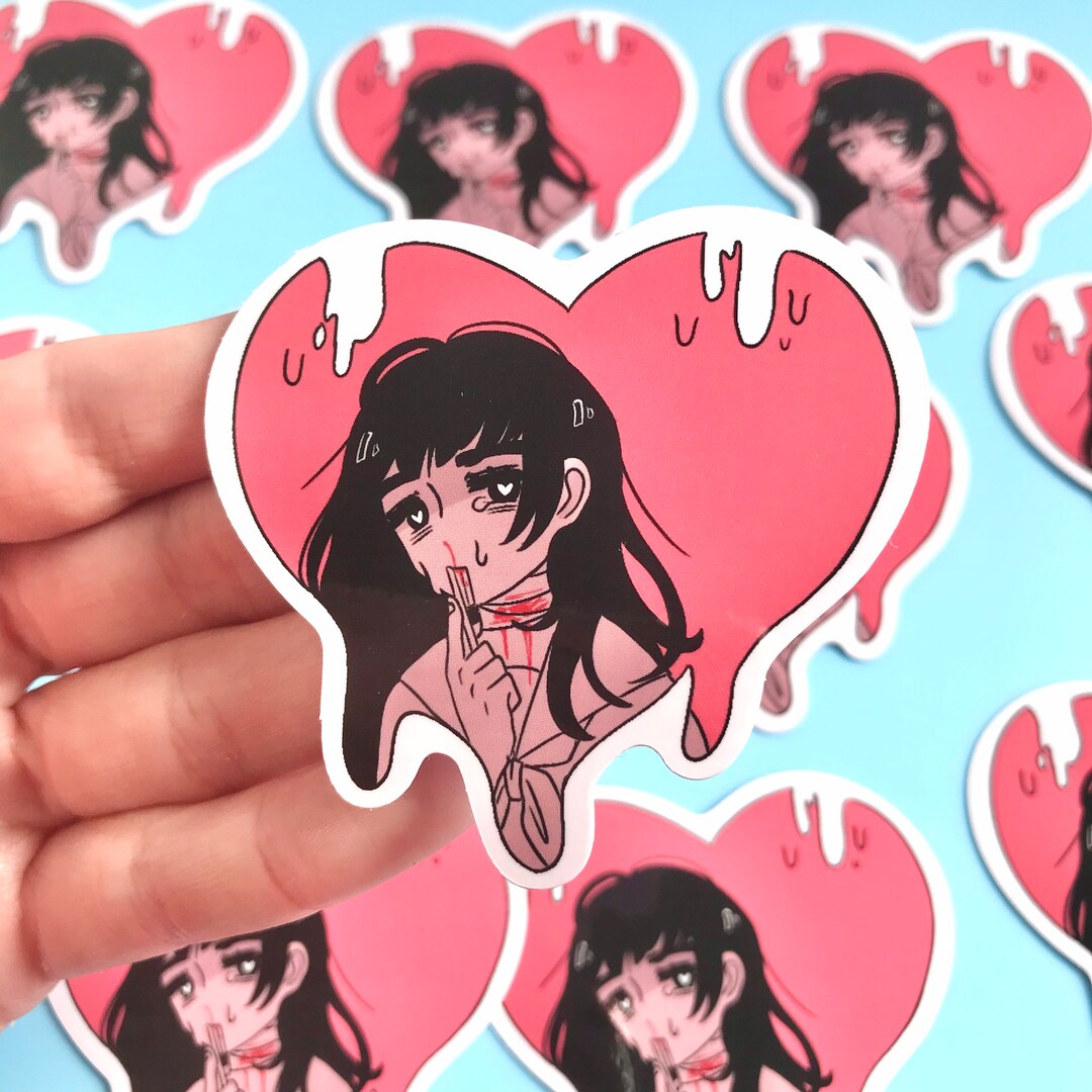 Menhera Sticker Yamikawaii Yami Kawaii Heart Sticker - Etsy