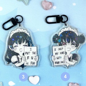 Menhera Charm Yami Kawaii Maid Holographic Charm - Etsy
