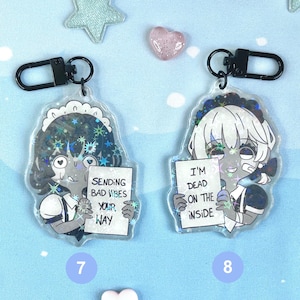 Menhera Charm Yami Kawaii Maid Holographic Charm - Etsy