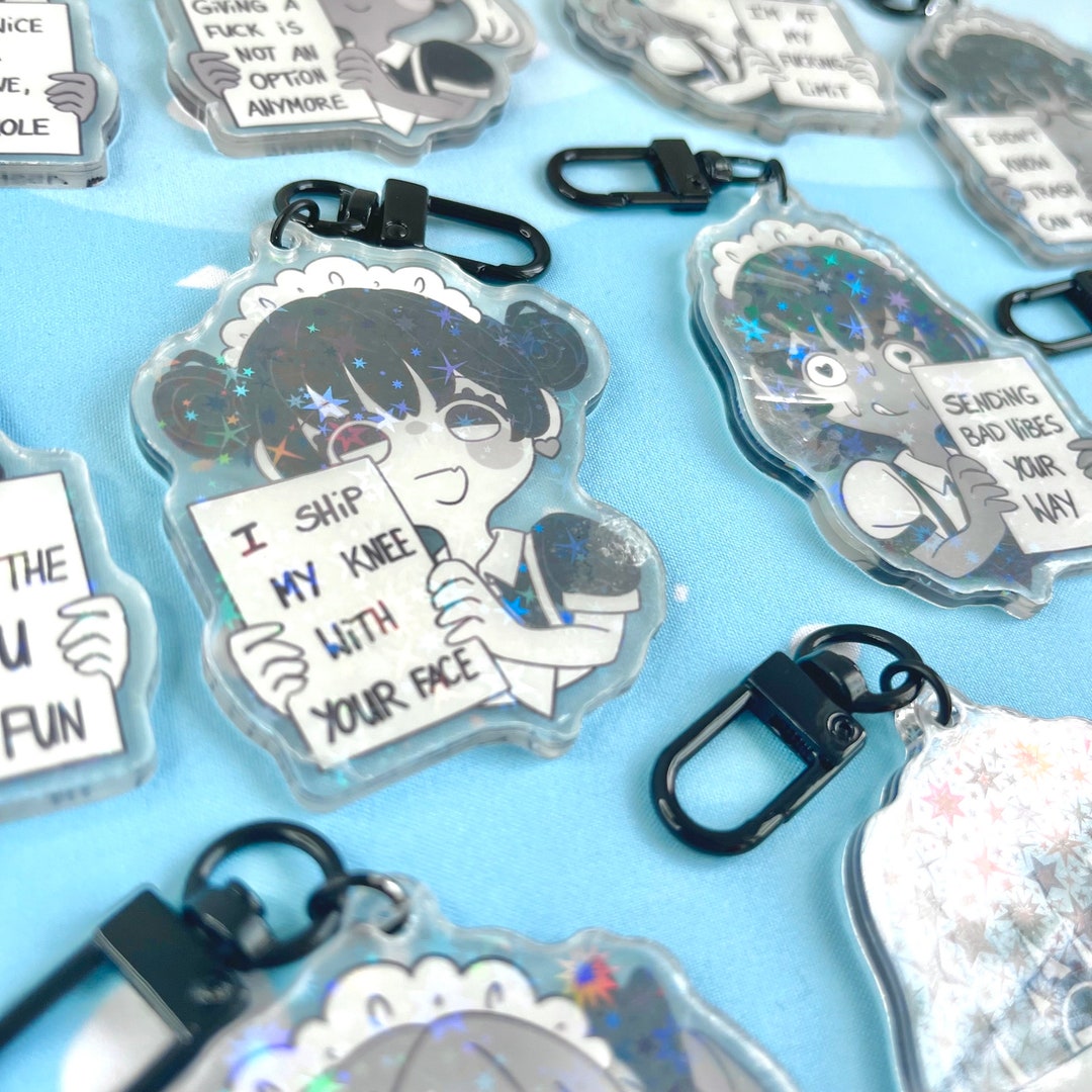 Menhera Charm Yami Kawaii Maid Holographic Charm - Etsy