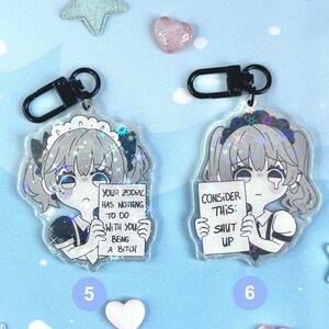 Menhera Charm Yami Kawaii Maid Holographic Charm - Etsy