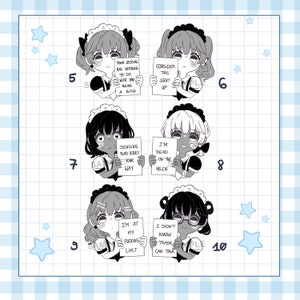Menhera Charm Yami Kawaii Maid Holographic Charm - Etsy