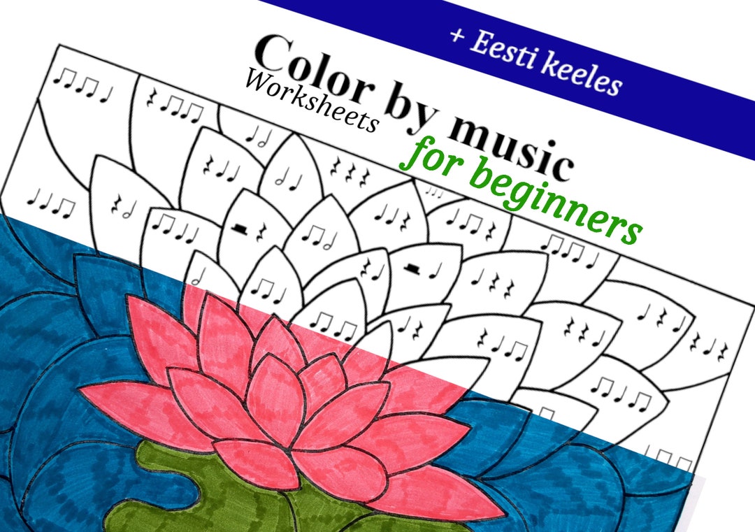 Color by Music Worksheets for Beginners. Learning Notes. Educational ...
