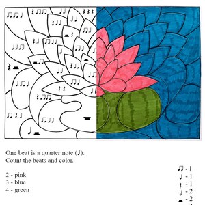Color by Music Worksheets for Beginners. Learning Notes. - Etsy
